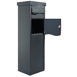 Sommerbutikken.no - Postkasse Formfin Sort/sølv farge med toppåpning ...